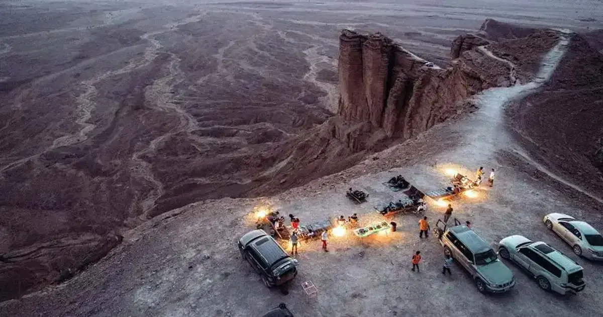 Overnight Camping Edge of the World Riyadh